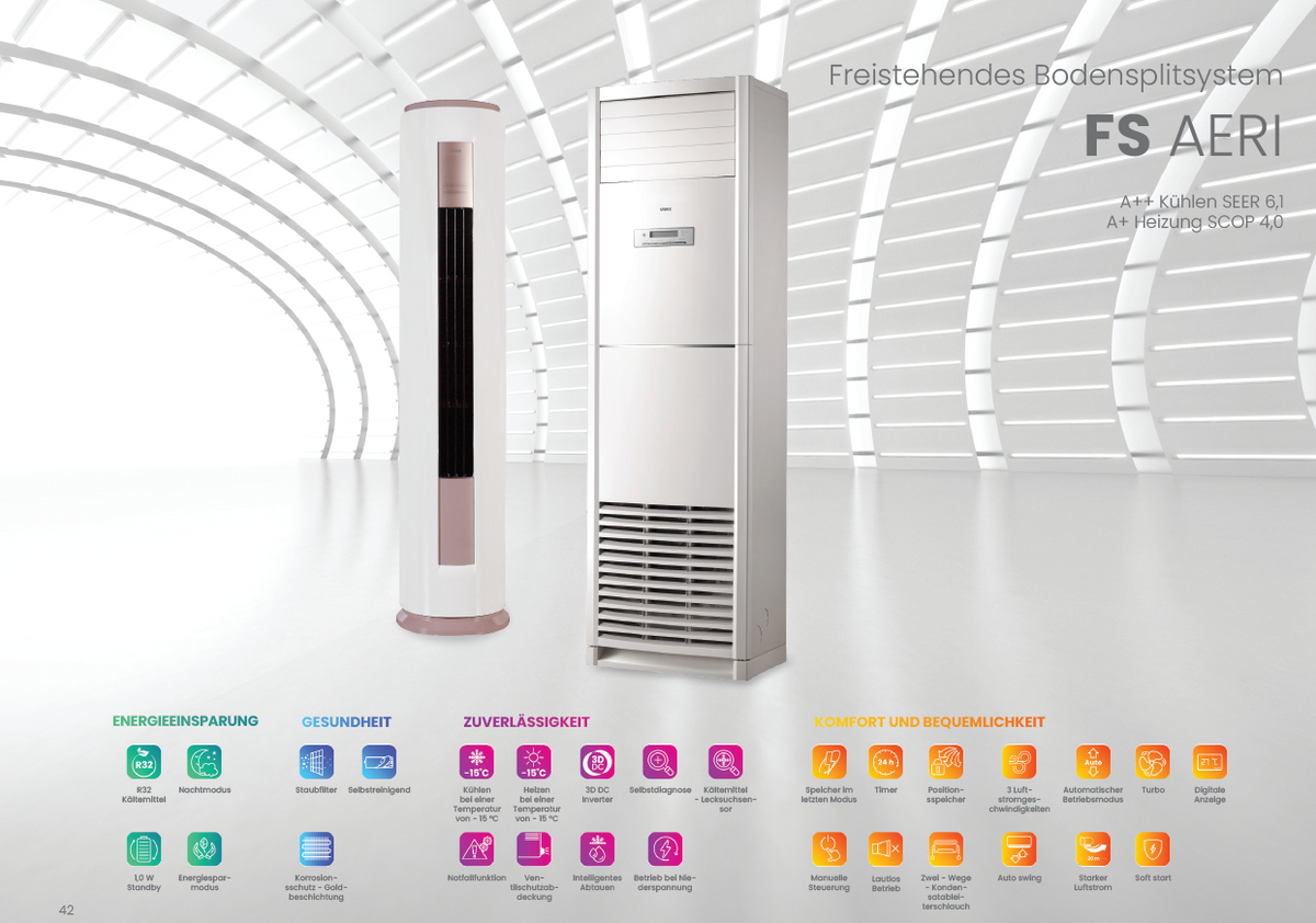 Freistehende Klimaanlage TOWER – CoolDown